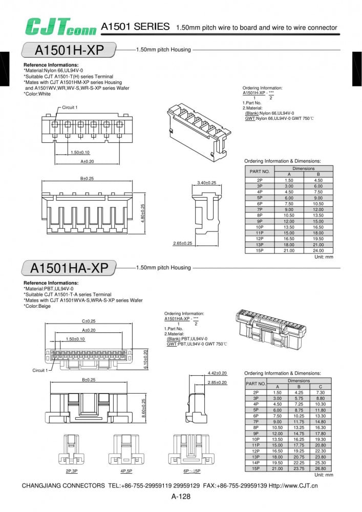 CJT A1501 series datasheet page 4
