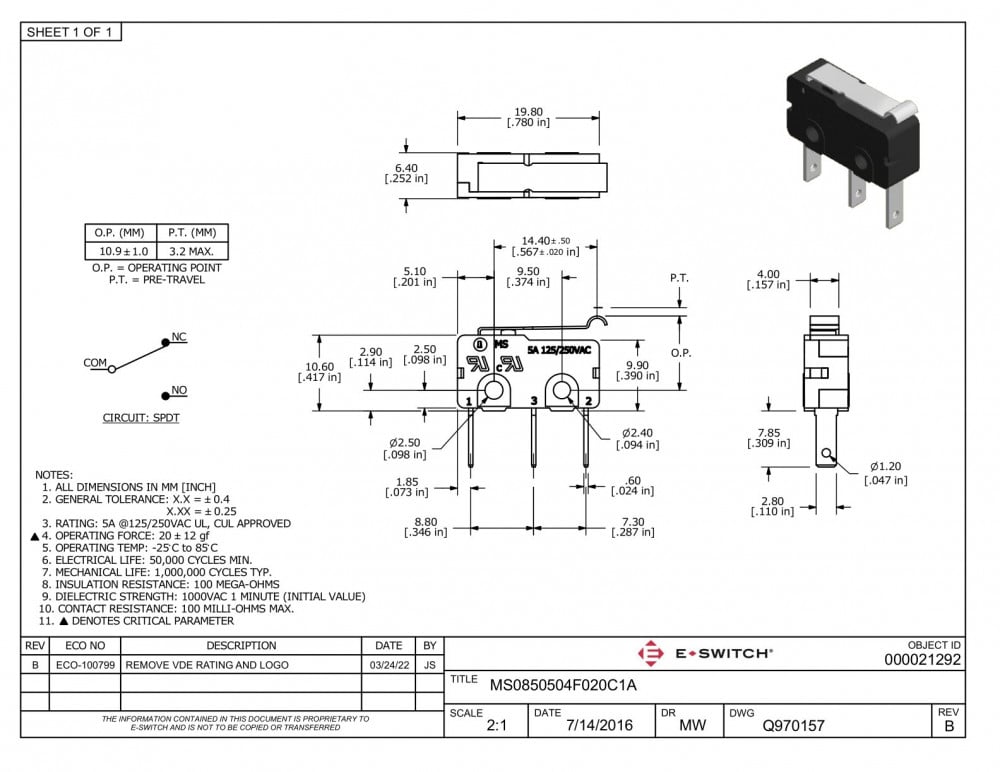 MS0850504F020C1A technical drawing