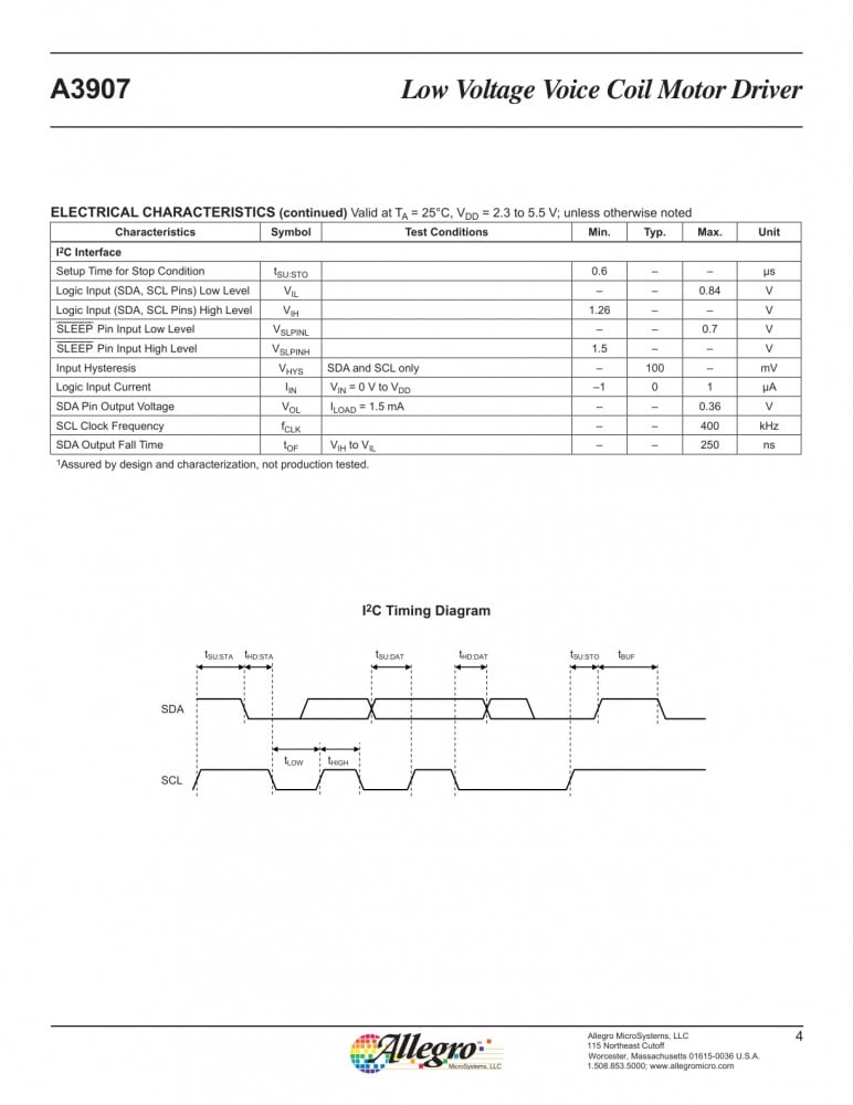 A3907ECGTR datasheet page 4
