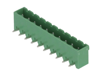 5.08mm Pitch Eurostyle Right-Angle PCB Header, Green Housing, 11 Circuits for sale