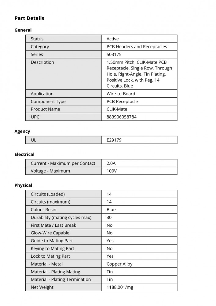 Technical document page 2 for connector reference