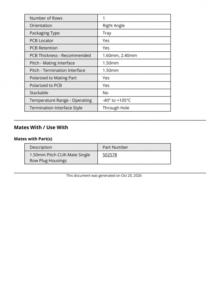 Technical document page 3 for connector reference