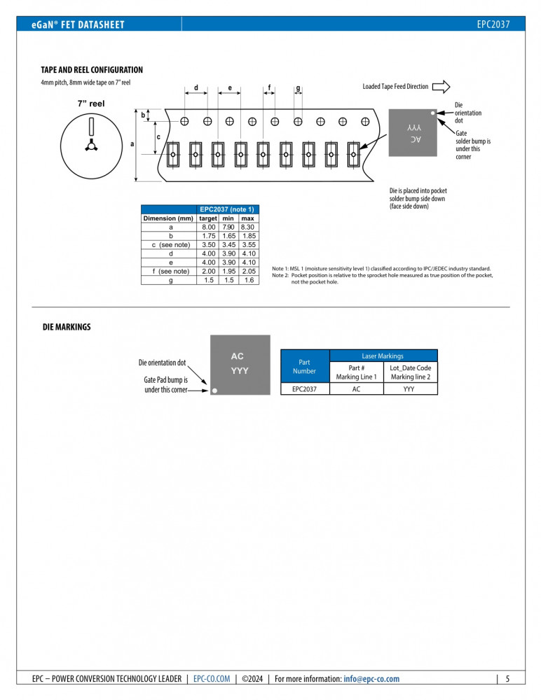 EPC2037 technical document page 5