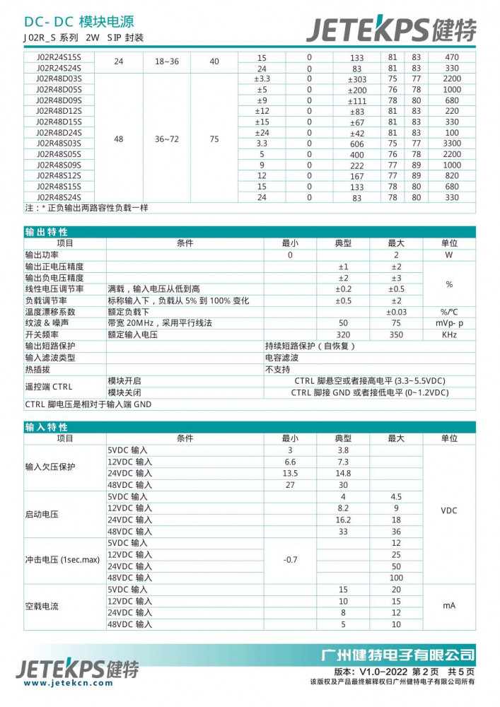 J02R48S03S datasheet page 2