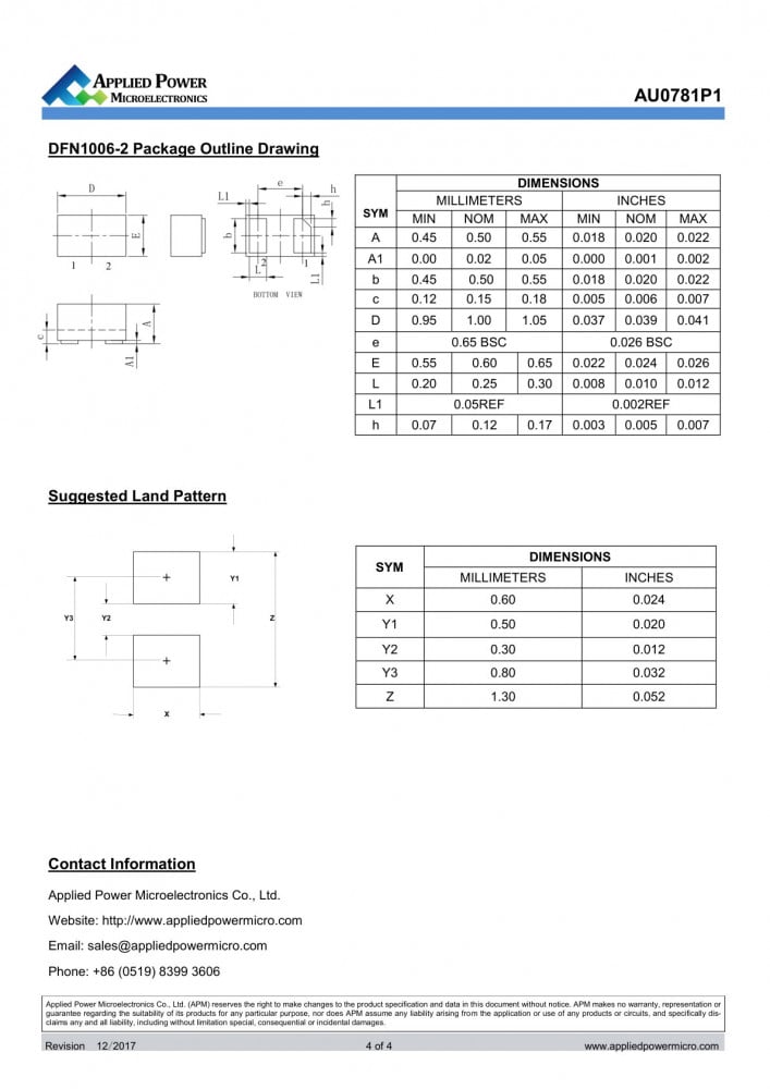 AU0781P1 technical document page 4
