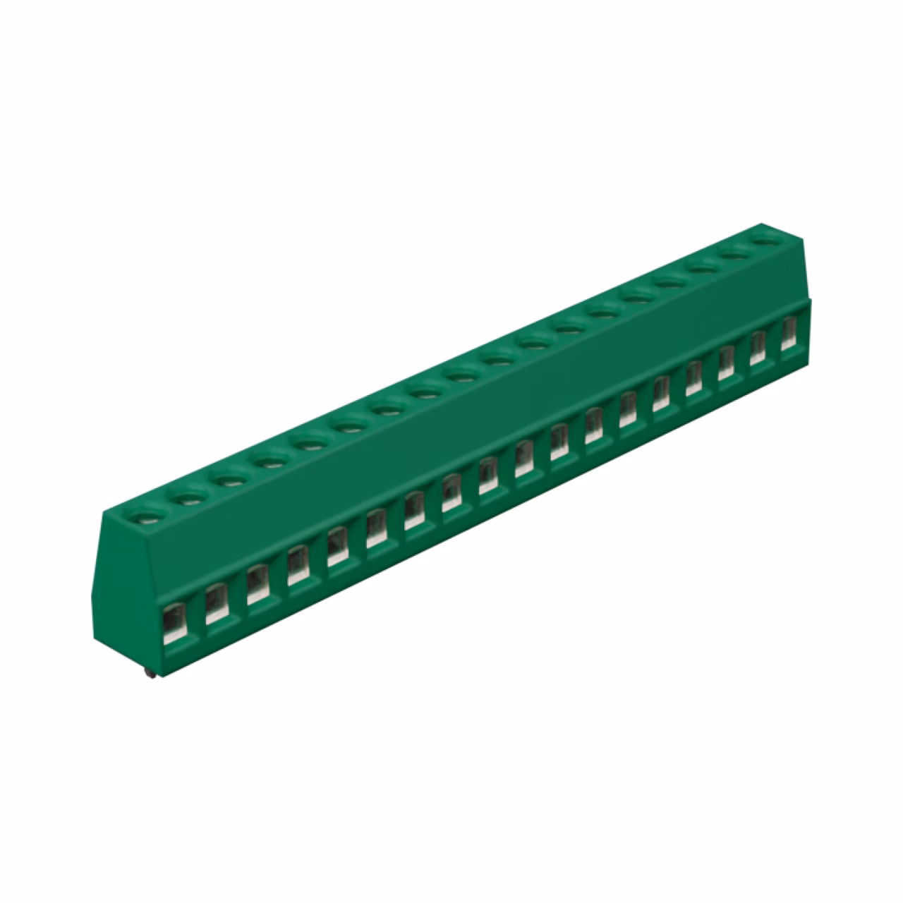 5.08mm Pitch Eurostyle Vertical Fixed Mount PCB Terminal Block, Green Housing, 18 Circuits for sale