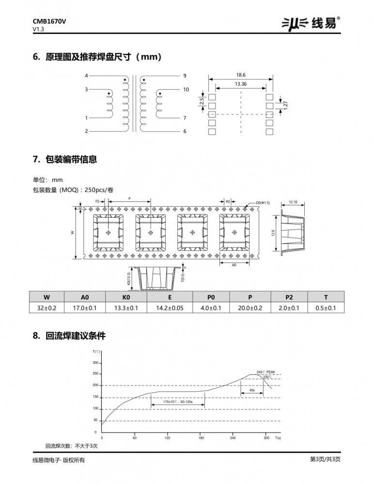 CMB1670V datasheet page 3