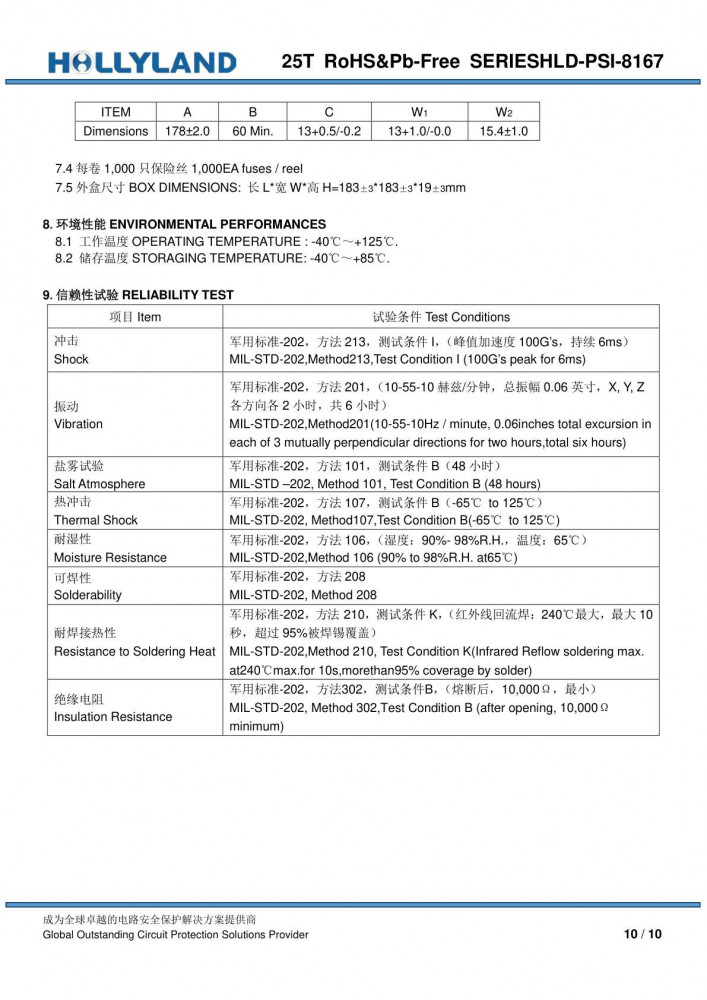 HOLLY 25T-030L datasheet page 10