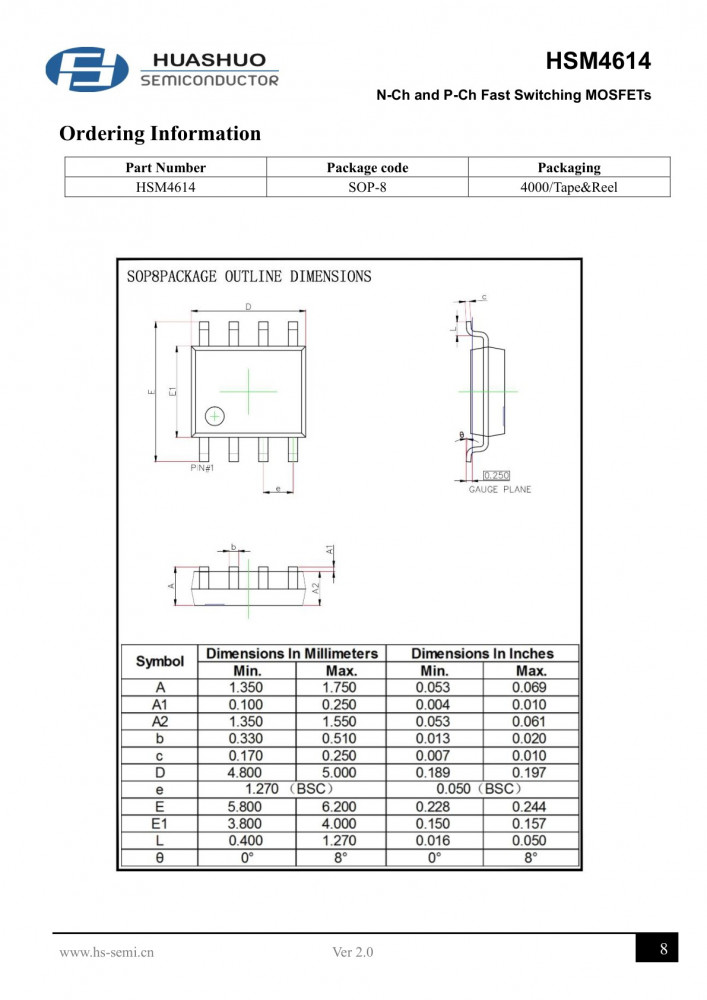 HSM4614 datasheet page 8