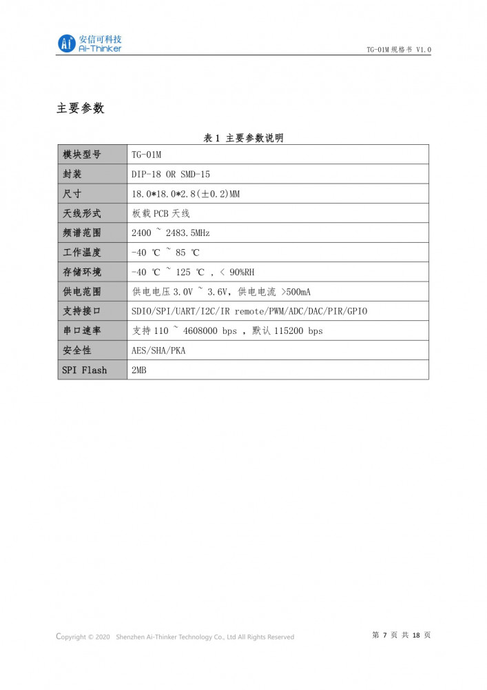 TG-01M datasheet page 7