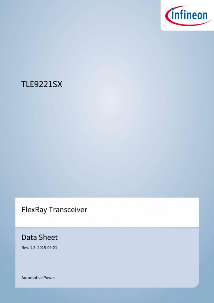 TLE9221SX datasheet page 1