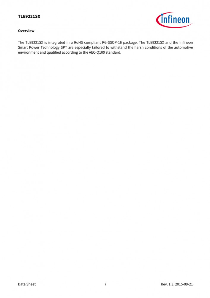 TLE9221SX datasheet page 7