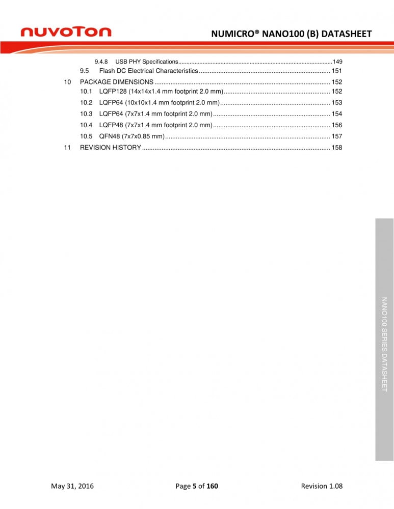 NANO120LE3BN datasheet page 5