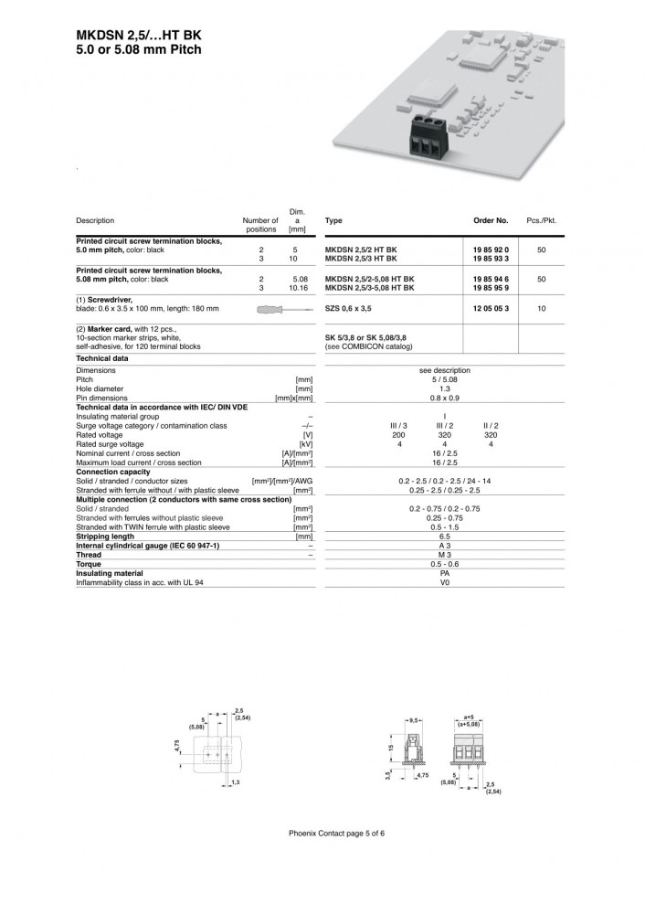 Phoenix Contact 1985836 technical document page 5