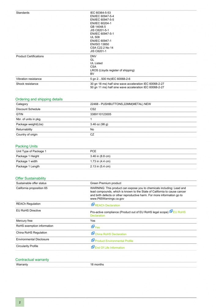 ZB4BS94414 technical document page 2