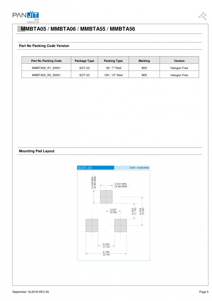 PANJIT MMBTA55 datasheet page 5