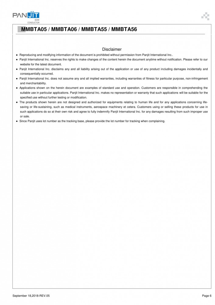 PANJIT MMBTA55 datasheet page 6