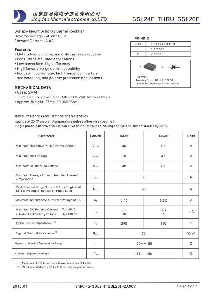 SSL24F datasheet page 1