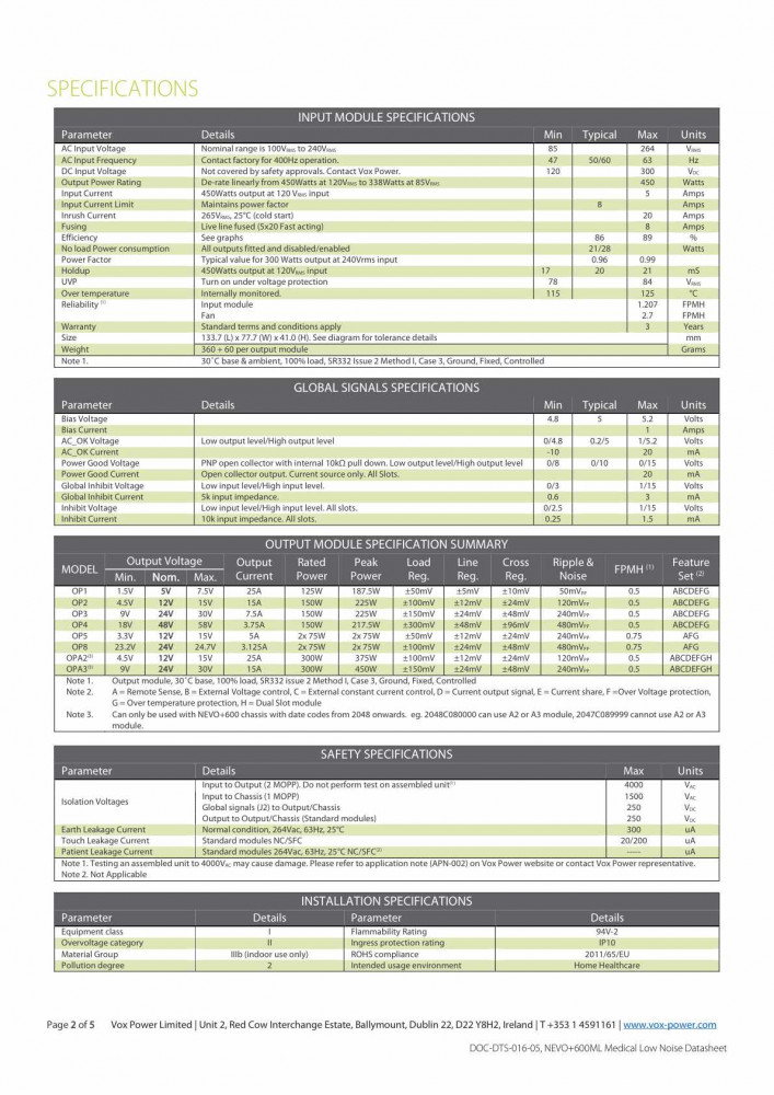 NEVO+600ML technical document page 2