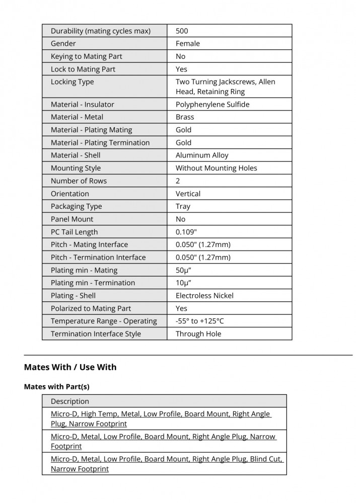 MQ-222-031-2D3-4100 technical document page 2