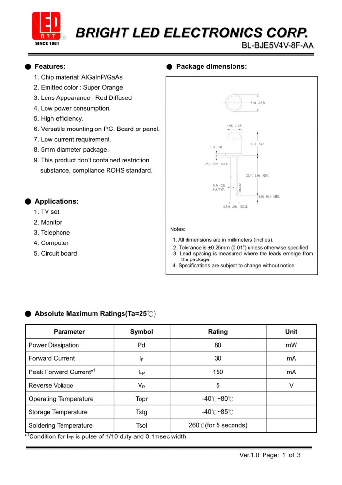 BL-BJE5V4V-8F-AA datasheet page 1