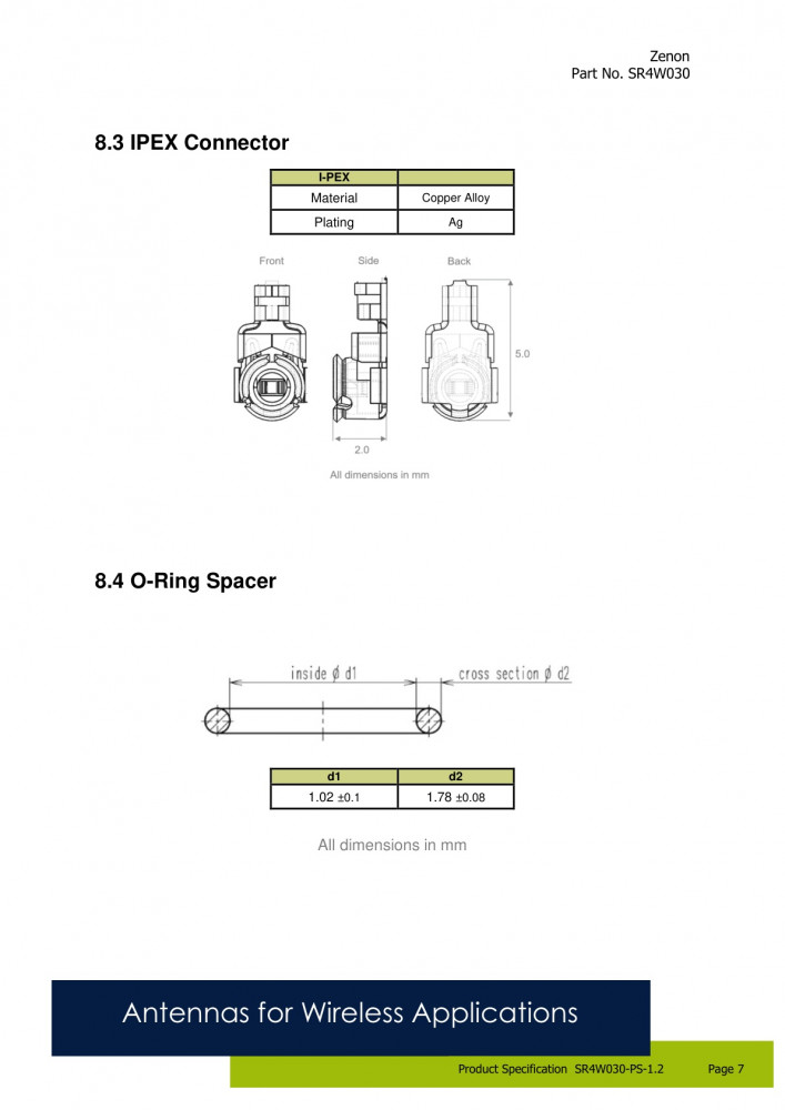 Antenova SR4W030-100 document page 7