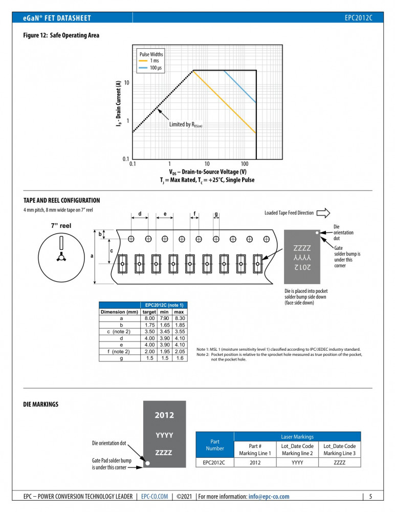 EPC2012C datasheet page 5