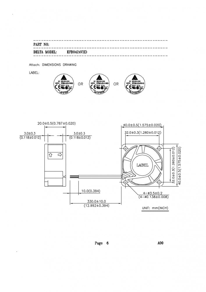 EFB0424VHD specification page 6