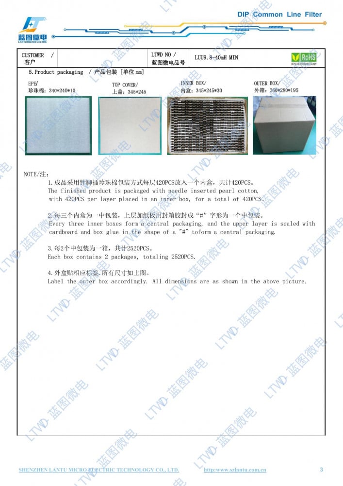 LUU9.8-40mH MIN specification page 3