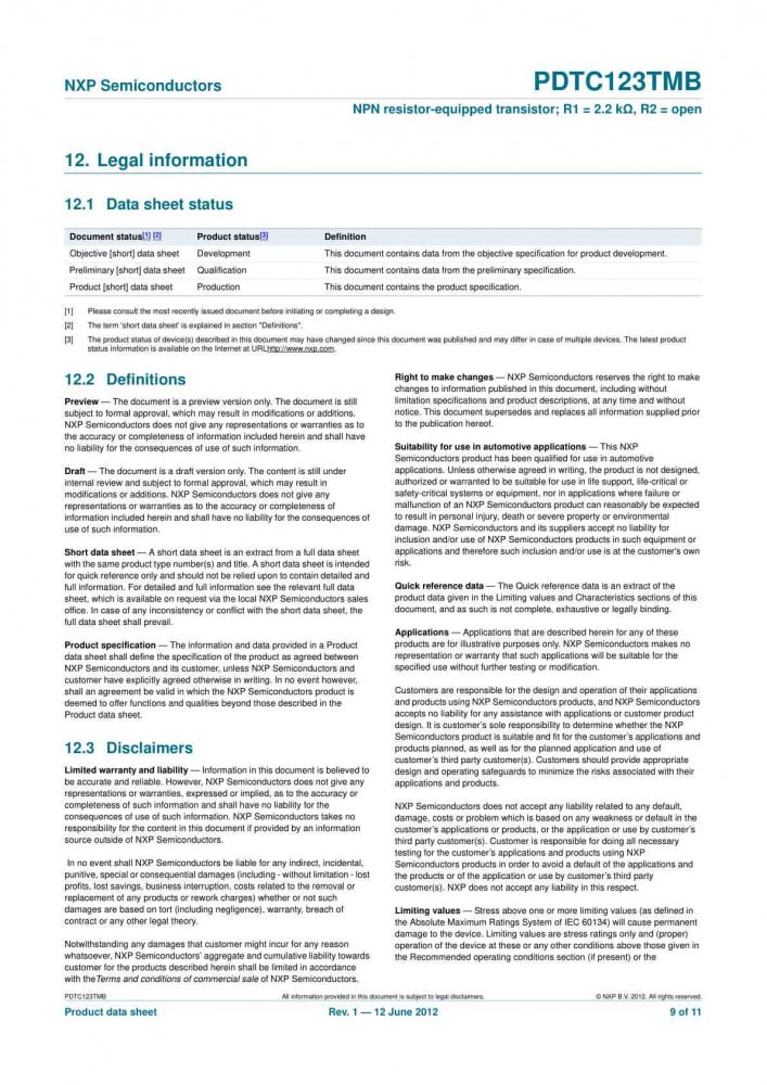 PDTC123TMB datasheet page 10