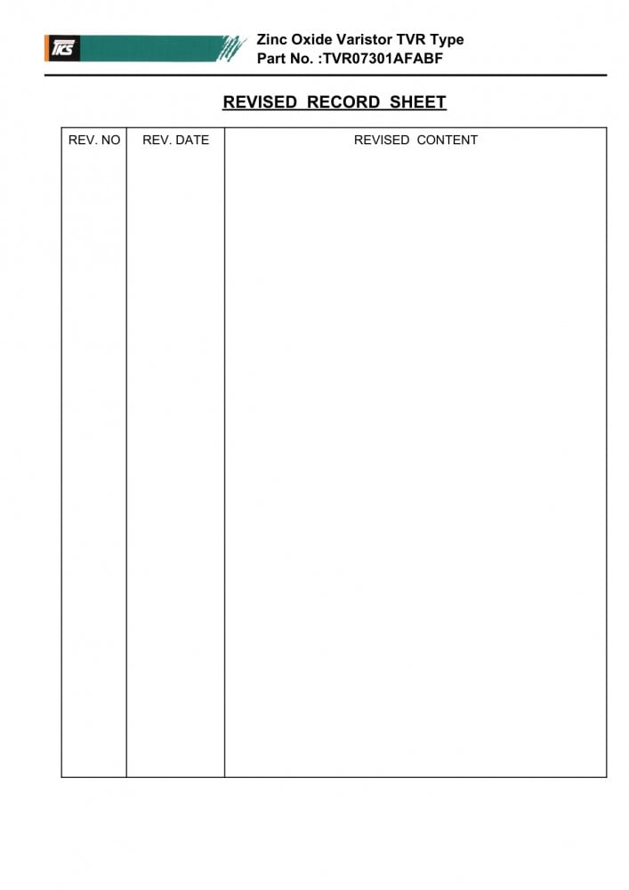 TVR07301AFABF datasheet page 2