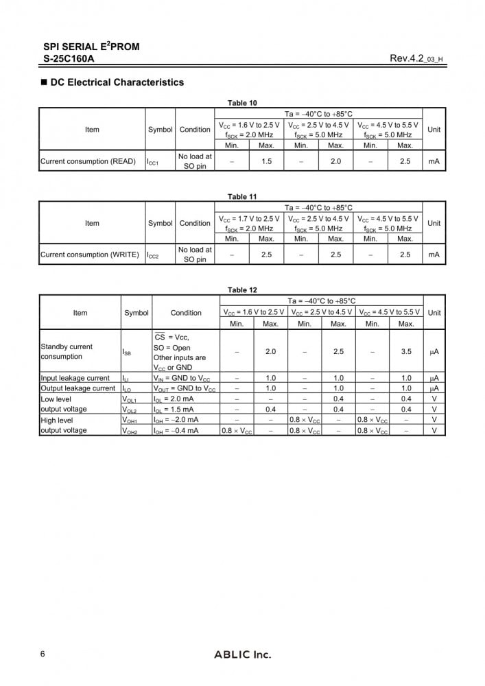 S-25C160A datasheet page 6