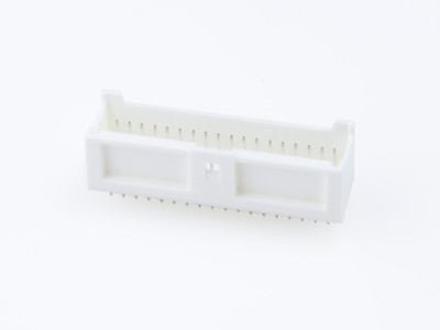 2.00mm Pitch MicroTPA Wire-to-Board Header, Vertical, High Wall Type, Kinked PC Tail, with Inner Positive Lock, 12 Circuits, Yellow