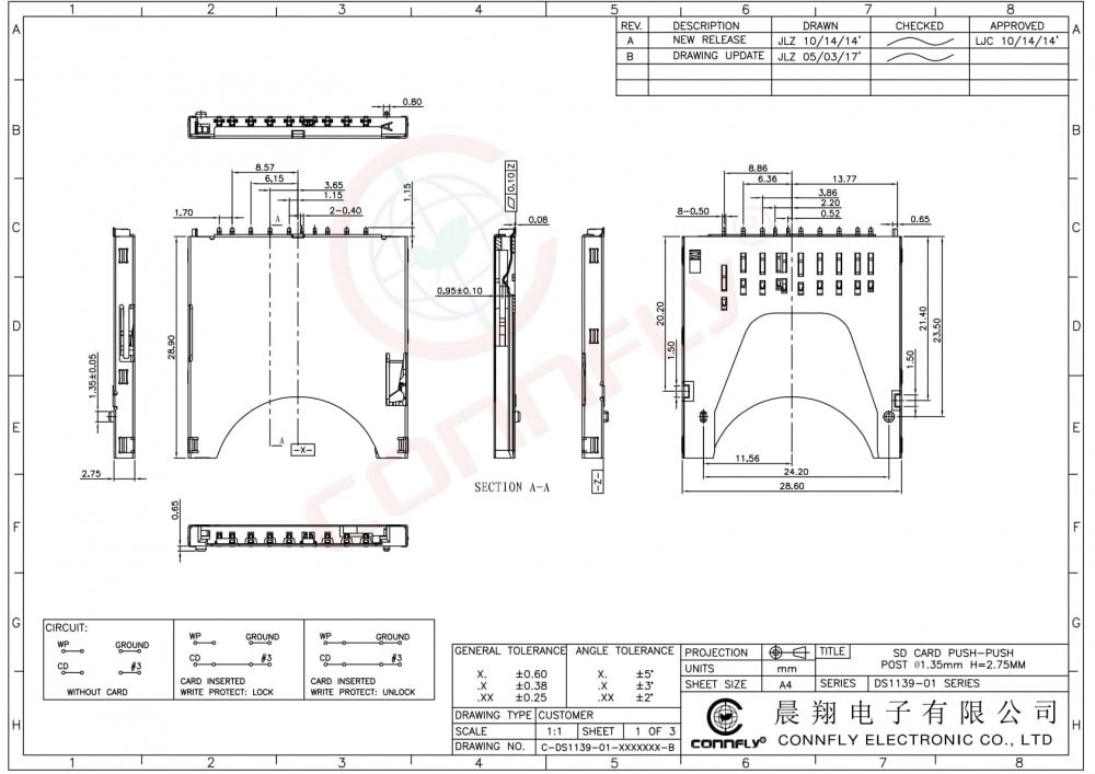 DS1139-01-09SS4BSR drawing page 1