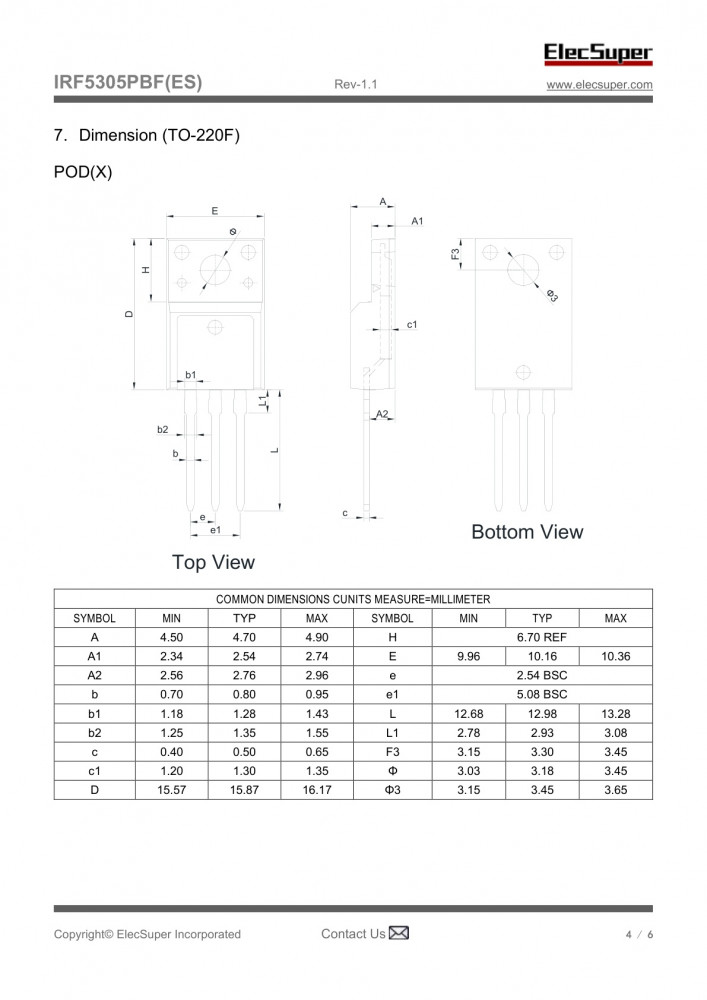IRF5305PBF(ES) datasheet page 4