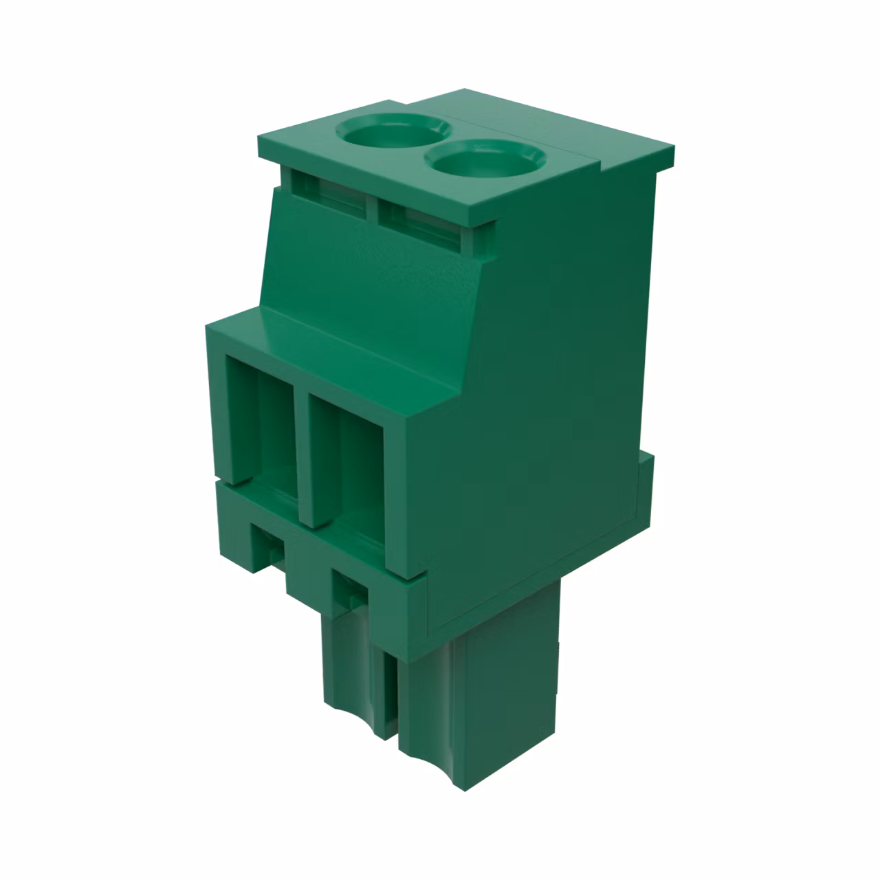 3.50mm Pitch Eurostyle Vertical Plug, with Standard Imprinting, Rear Wire Entry, Green Housing, 2 Circuits for sale