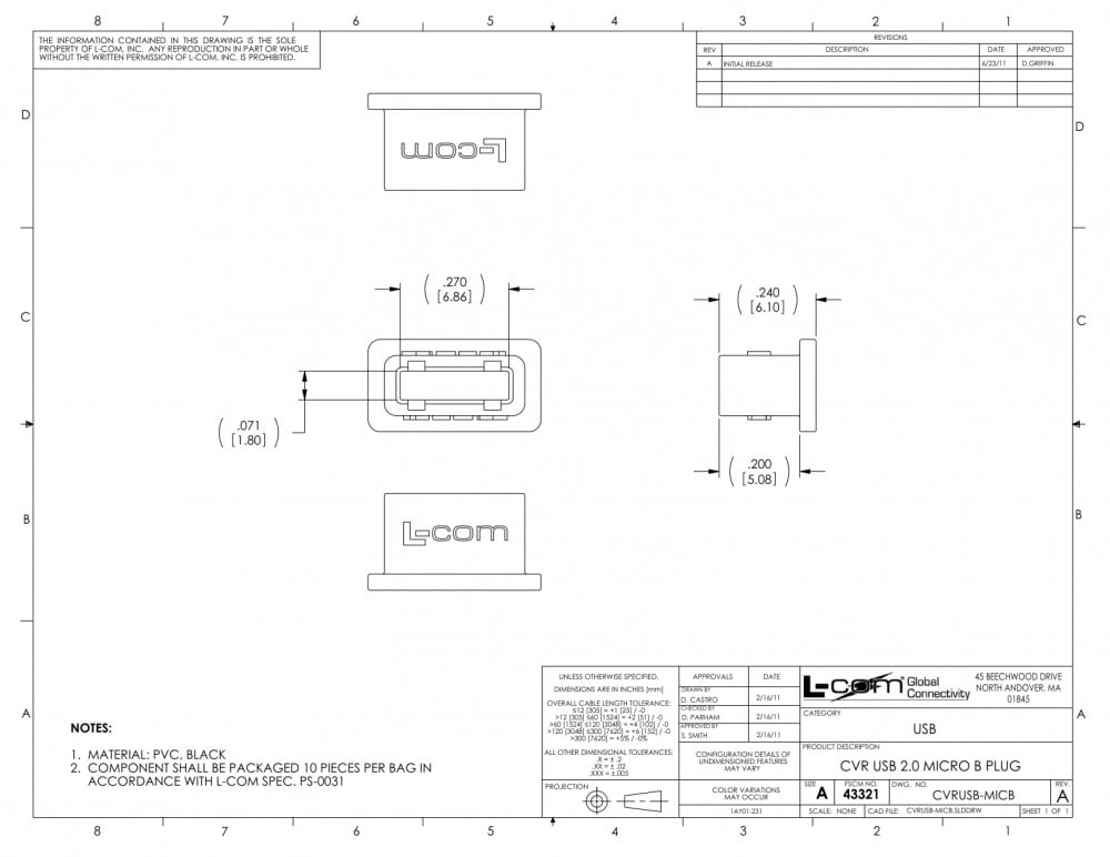 L-com CVRUSB-MICB product documentation preview