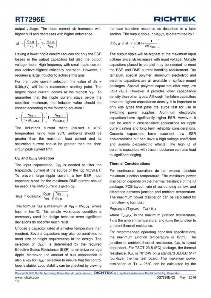 RT7296E datasheet page 10