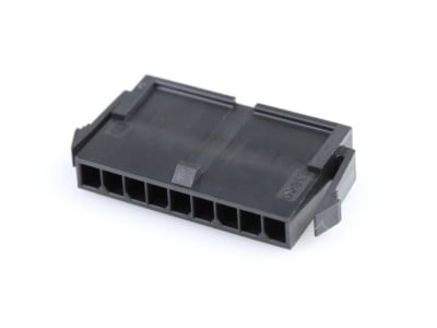 Mini-Fit Sr. Plug Housing, 10.00mm Pitch, Dual Row, Panel Mount, 12 Circuits, Black