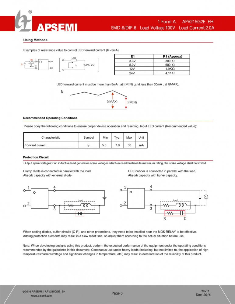 APV215G2E datasheet page 6