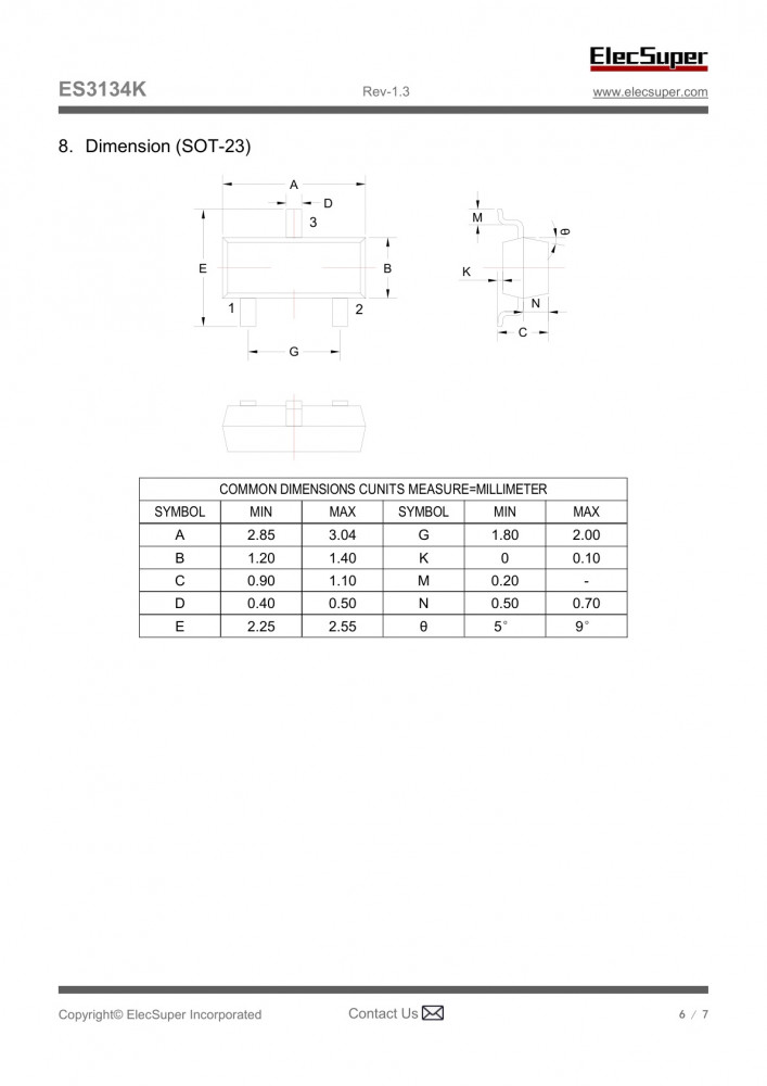 ES3134K datasheet page 6