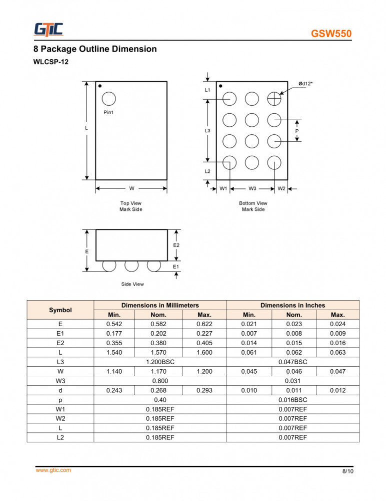 GSW550WLG datasheet page 9
