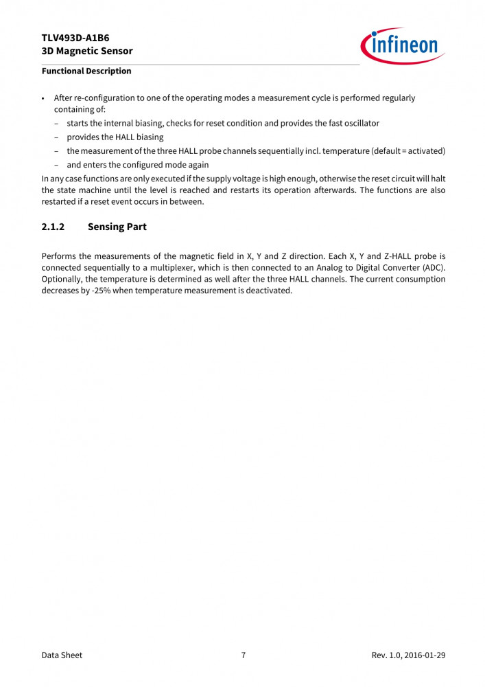 TLV493D-A1B6 datasheet page 7