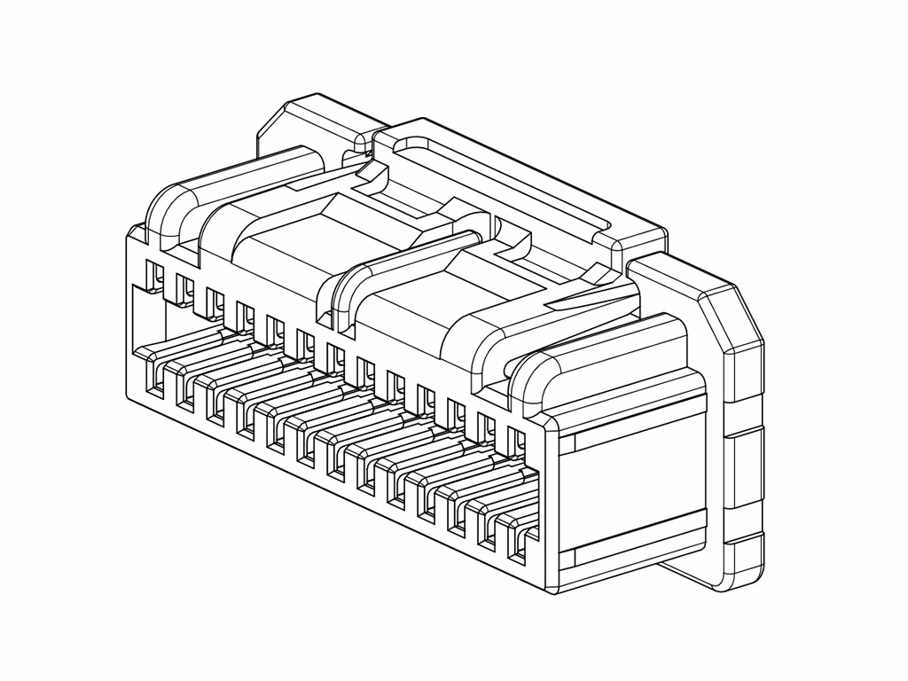 1.25mm Pitch, Micro-Lock Plus Receptacle Crimp Housing, Low-Halogen, Dual Row, Positive Lock, 42 Circuits, Natural (White)