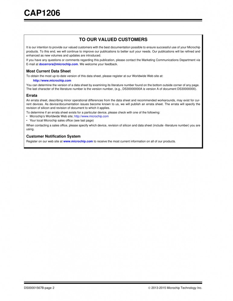 CAP1206 datasheet page 2