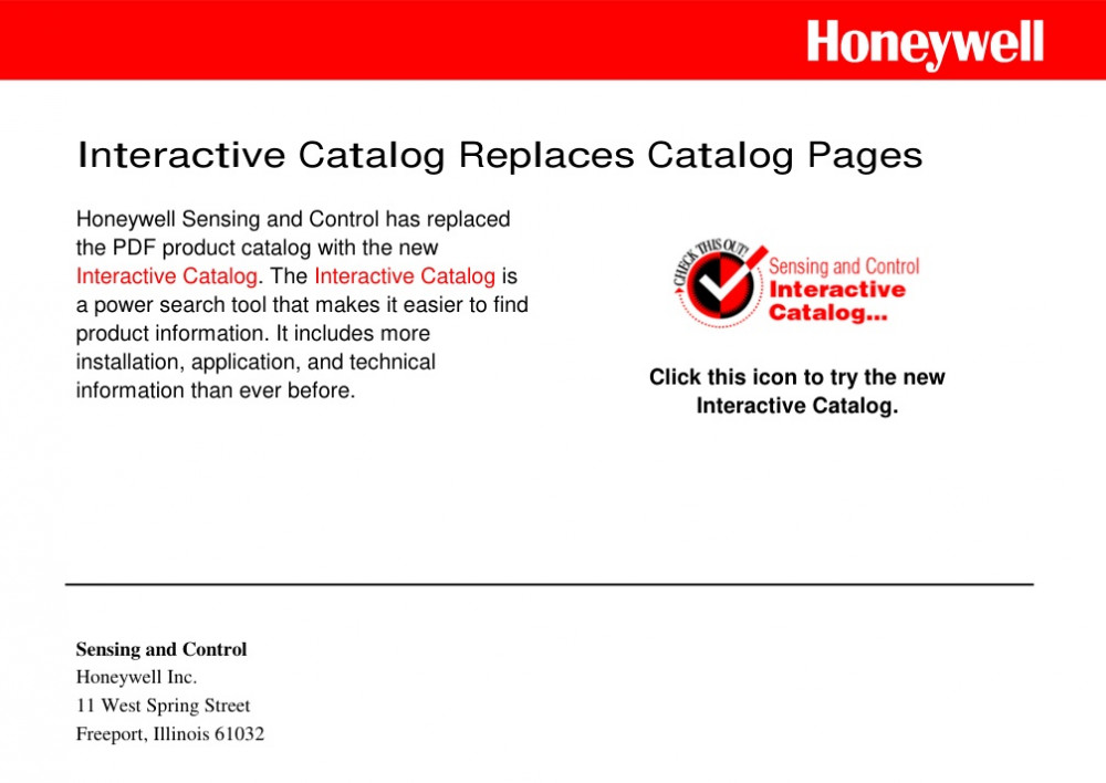 Honeywell SR4P2-A1 technical document page 1