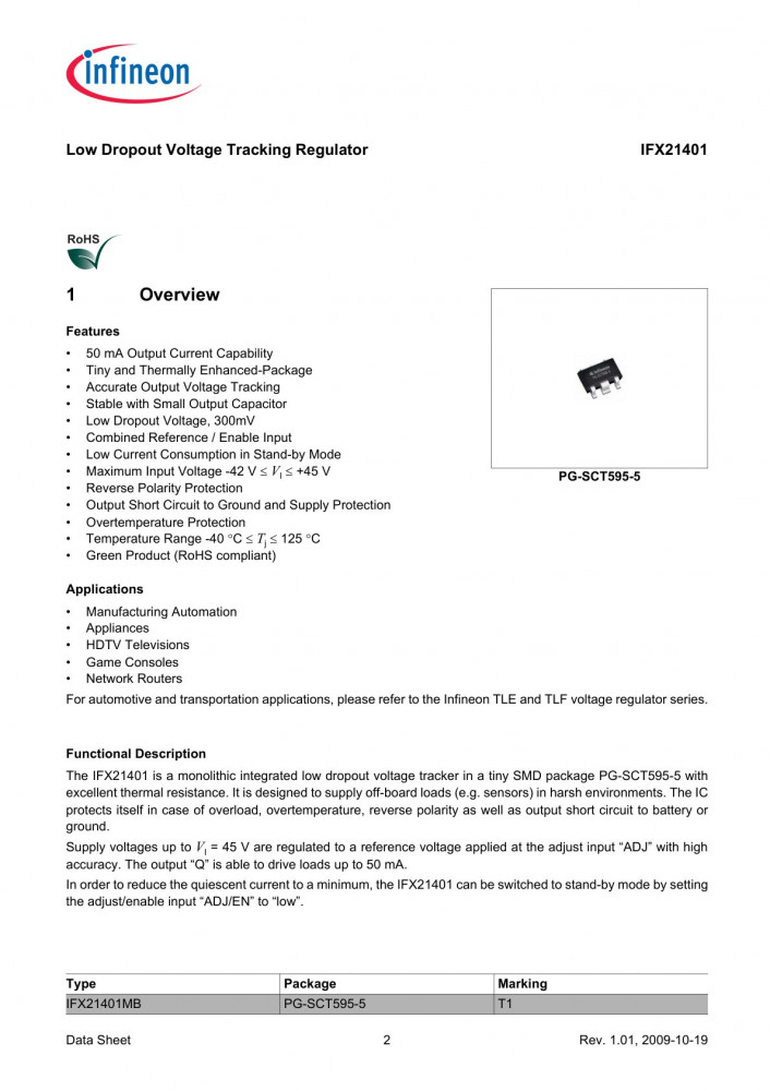 IFX21401MB datasheet page 2