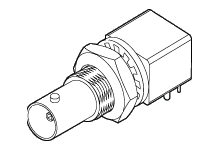 BNC Jack, Right-Angle, Bulkhead Receptacle, PCB, Through Hole, Die Cast Body, Nickel (Ni) Plated, Housing Height 12.70mm, without Jam Nut and Washer, One Piece Per Bag, 75 Ohms