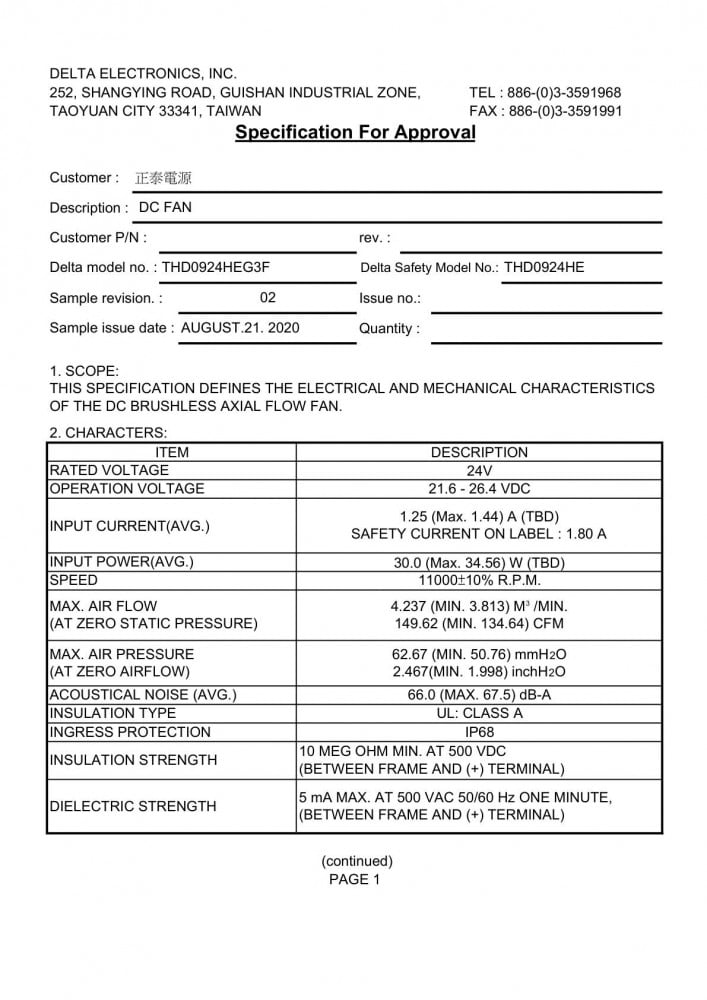 THD0924HEG3F specification page 4