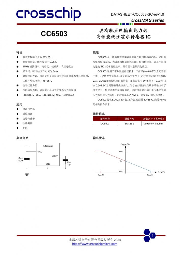 CC6503ST3 datasheet page 1